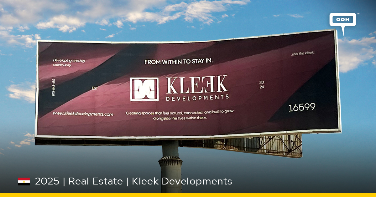 A Cleek OOH Advertising Campaign to Promote Kleek Developments - INSITE OOH Media Platform
