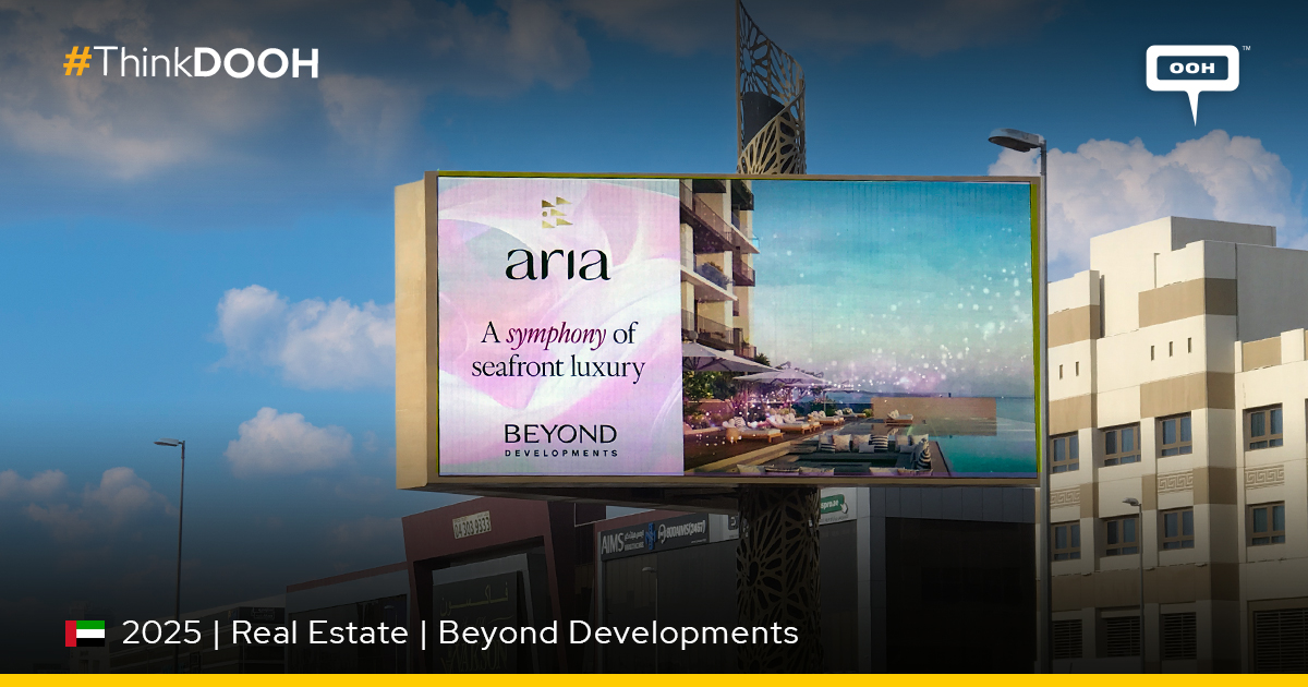 Beyond Developments Launches Seafront Luxury “Aria” on Dubai’s DOOH - INSITE OOH Media Platform