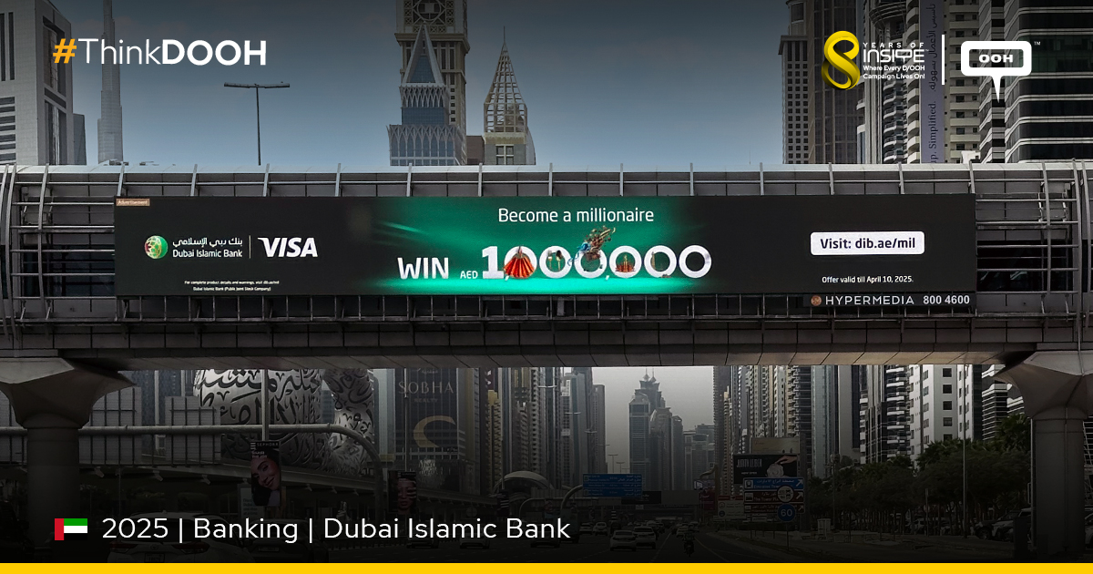 Become a Millionaire with Dubai Islamic Bank and VISA on D/OOH - INSITE OOH Media Platform