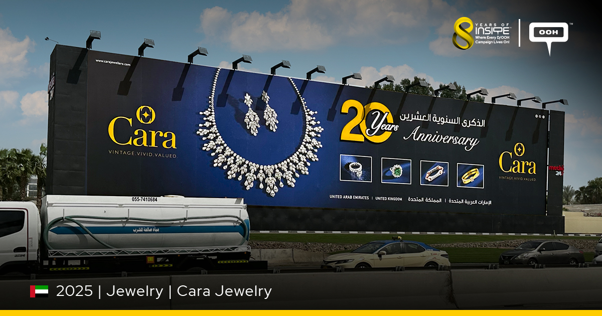 Cara Jewellery 20th Anniversary Scooping up panache on Dubai's OOH ...