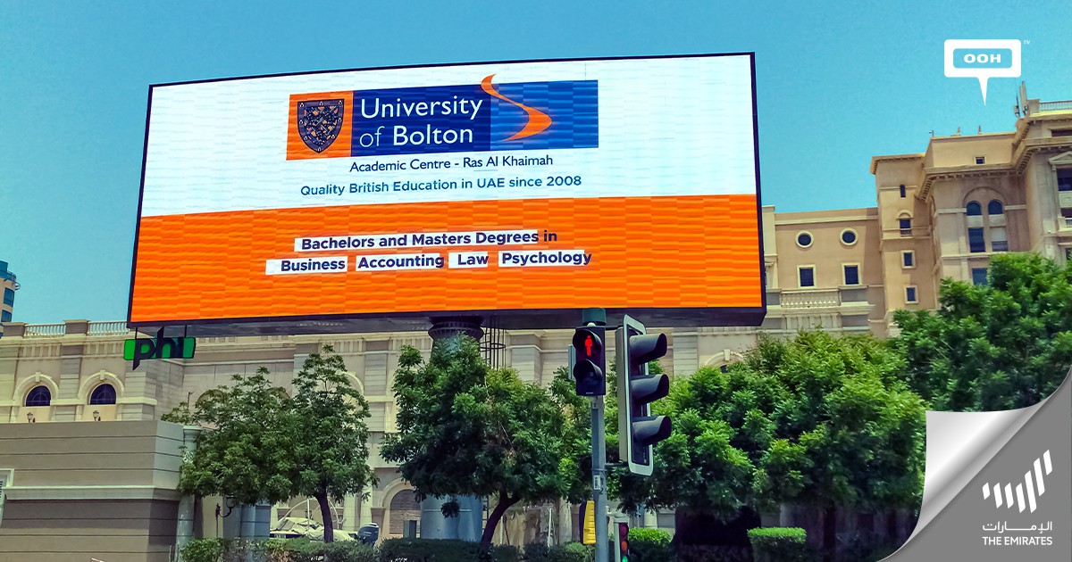 The University of Bolton Hits Dubai's Roads with an OOH Awareness ...