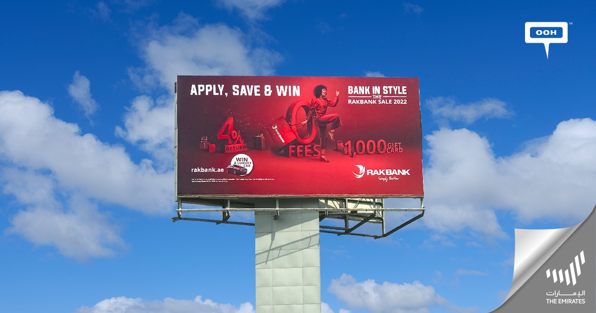 In A Fashionable Reddish Ad Design, RAKBANK Promotes Their Offers In ...