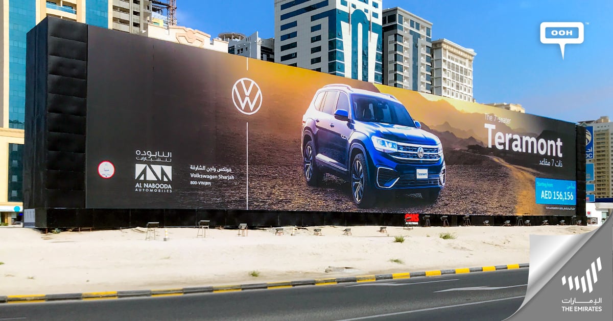 Al Nabooda Automobiles Advertises the 7 Seater Teramont Using Outdoor ...
