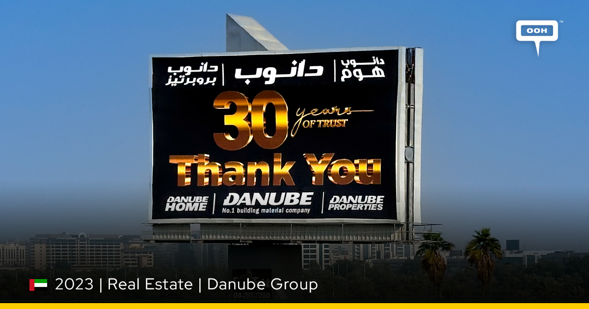 Danube Group Celebrates Its 30 Years of Trust With Gratitude on OOH ...