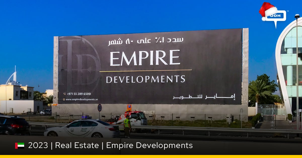 Empire Developments Brings 80-Month Installment Plan on Dubai Billboards - INSITE OOH Media Platform