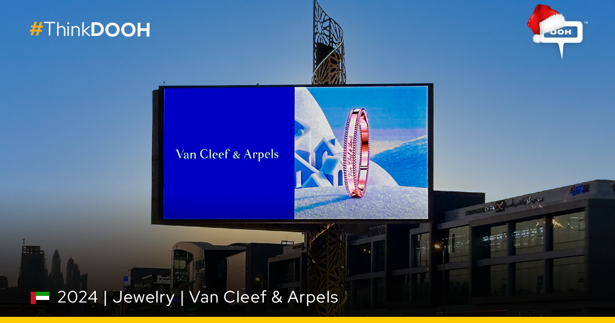 The Perlée Collection by Van Cleef & Arpels Glisten Across Dubai's DOOH - INSITE OOH Media Platform