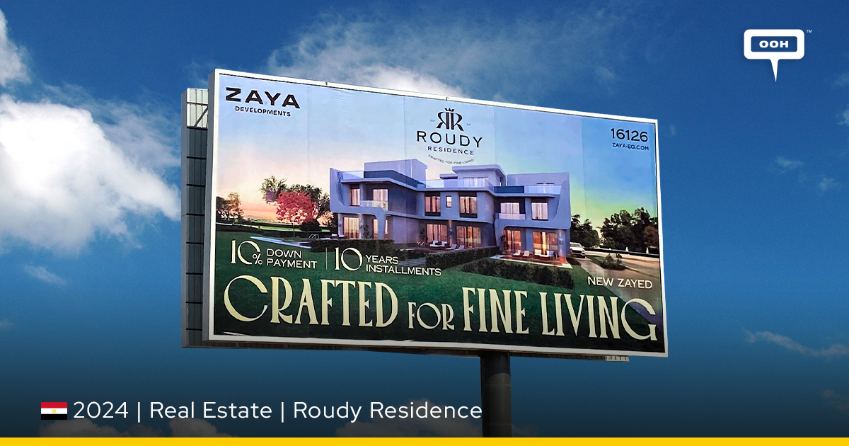 Zaya Developments Launched an OOH campaign to Promote Roudy Residence - INSITE OOH Media Platform