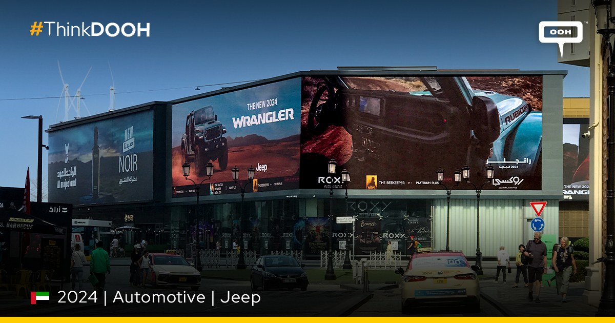 DOOH Campaign Launched in Dubai for the New 2024 Jeep Wrangler - INSITE OOH Media Platform