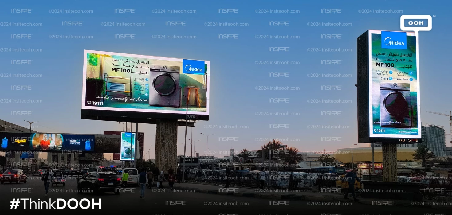 Midea Impressive Appliance Technology Unveiled Over Cairo's DOOH - INSITE OOH Media Platform