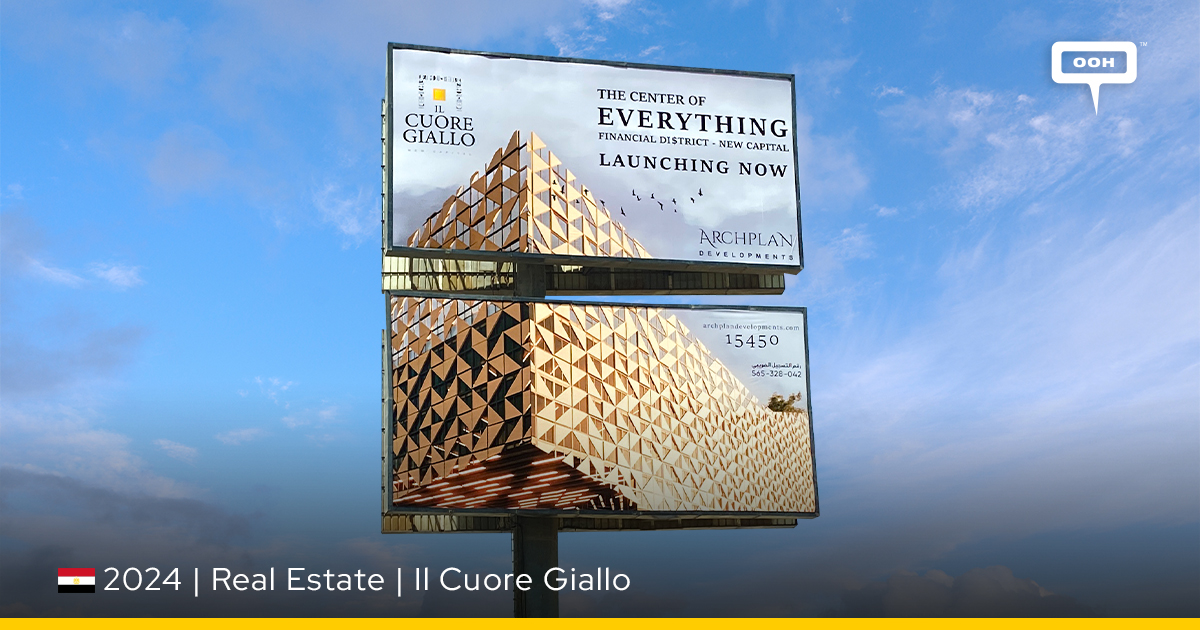 Archplan Developments Launches IL CUORE GIALLO on Cairo’s Billboards - INSITE OOH Media Platform