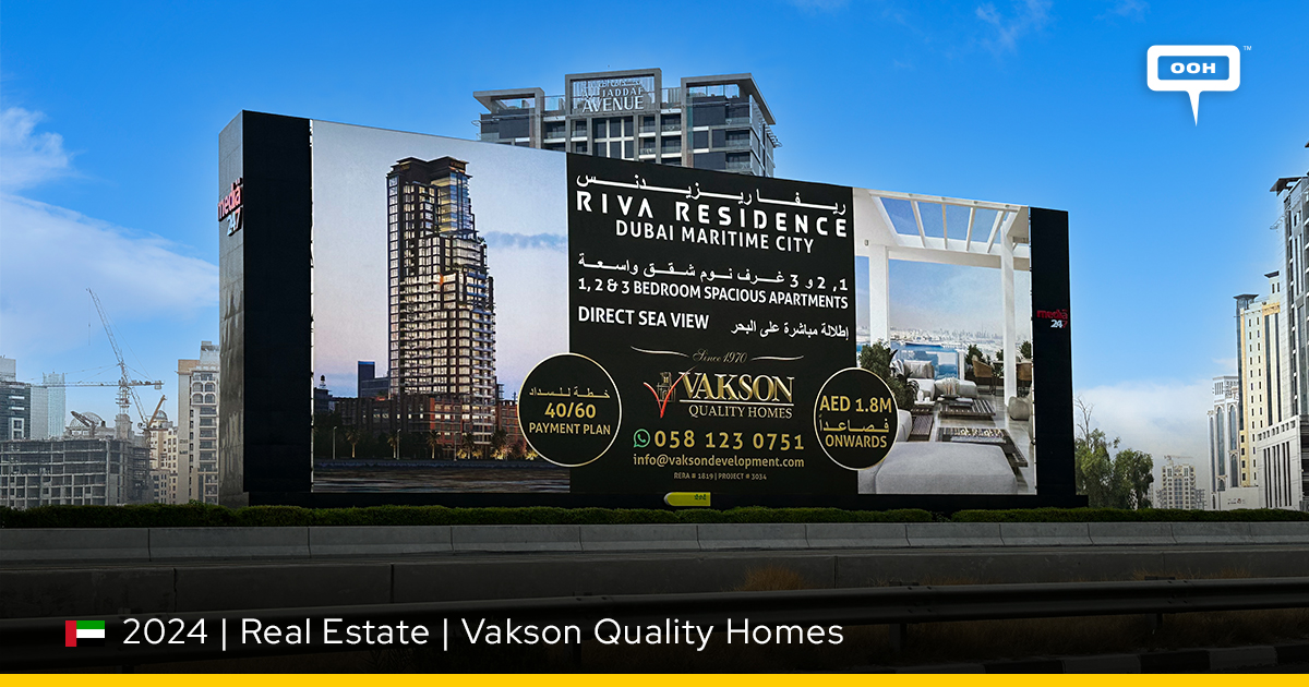 Vakson Quality Homes Promotes Luxurious Riva Residence on UAE’s DOOH ...