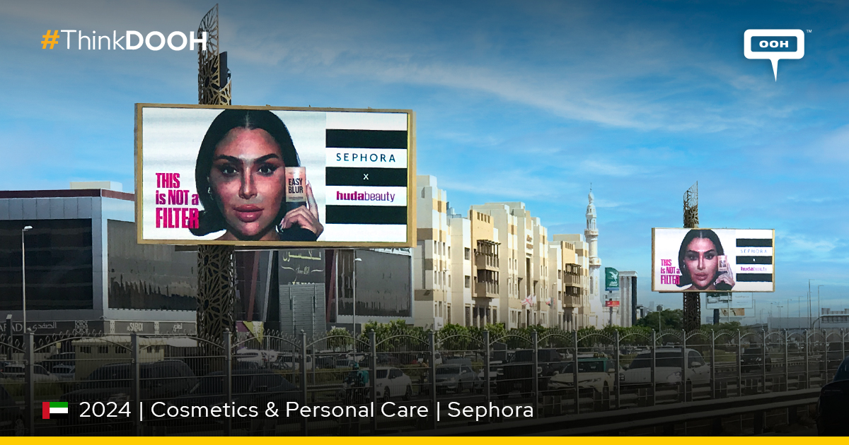 Sephora X Huda Beauty Launch Easy Blur on Dubai’s Digital OOH Advertising - INSITE OOH Media ...